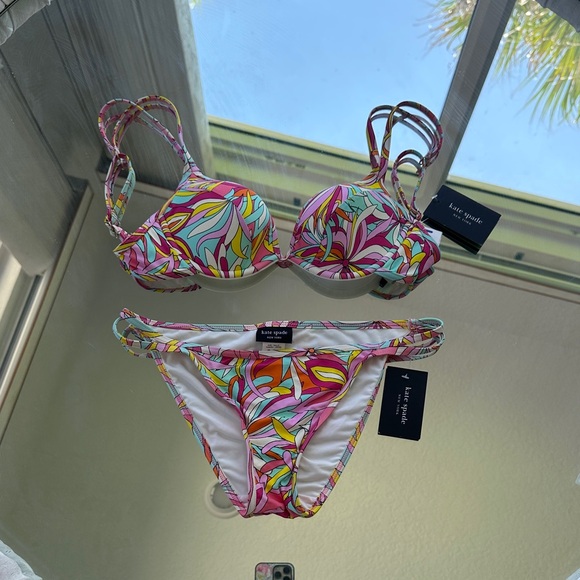 kate spade | Swim | Kate Spade Colorful Swirl Bikini Set | Poshmark